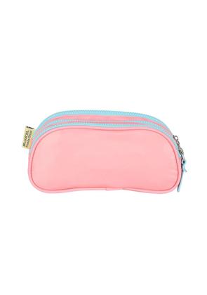 Estojo Triplo Stitch Rosa E Roxo Logo Em Alto Relevo Escolar - Luxcel ...