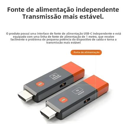Extensor HDMI Sem Fio 1080P 50M Adaptador Transmissor Receptor De Vídeo ...