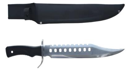 Facão Esportivo Militar Rambo 45cm Caça Aço Inox Com Bainha - BBLK ...
