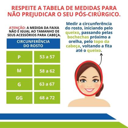 Faixa Mentoneira Pós-Cirúrgica Otoplastia Bichectomia Lipo De Papada e ...