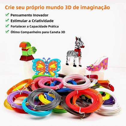 Filamento PLA PCL Colorido E Sem Odor Para Caneta De Impressão 3D, 25M ...