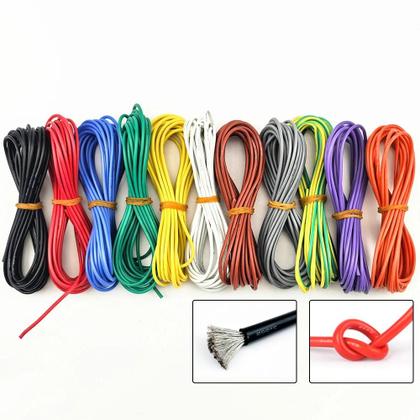 Fio De Silicone Resistente Ao Calor 11 Cores Cabo Elétrico Ultra Macio ...