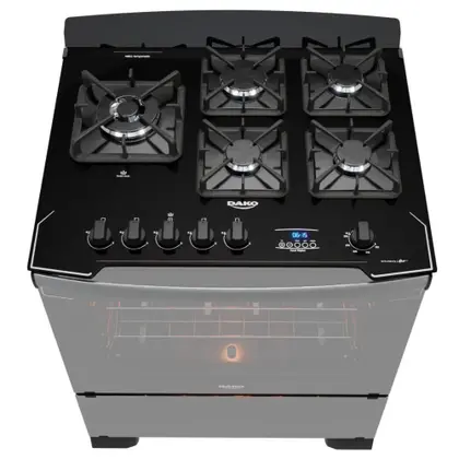Fogão 5 Bocas Dako Diplomata Glass Grill Style Timer Bivolt - Peças ...