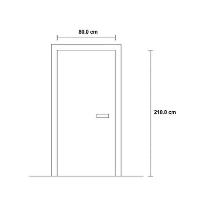 Folha de Porta de Madeira 210x80cm Espessura 3,5cm Mso Eucatex - Porta ...