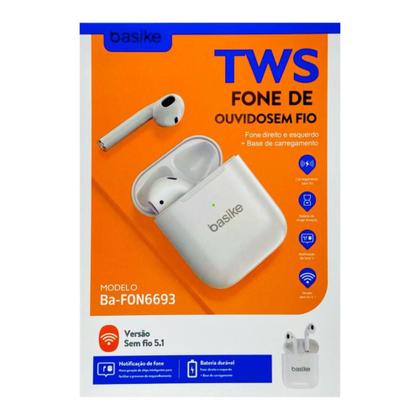 Fone Bluetooth Basike TWS Estéreo Alta Definição - Fone de Ouvido ...