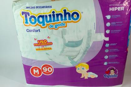Fralda Toquinho de Gente Confort Hiper Tam M 4 a 9,5 kg com 90 unidades ...