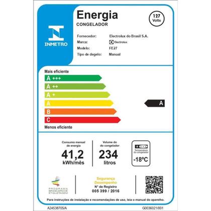 Freezer Vertical Electrolux FE27 234 Litros Branco 127v - Freezer ...
