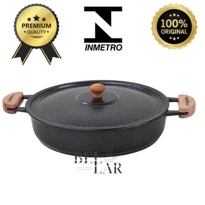 Frigideira grande de aluminio batido fundido grosso preta - DIVIFORTE ...