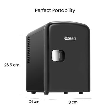 Geladeira portátil Chefman Iceman Mini Black 4L 6 latas 4L - Mini ...