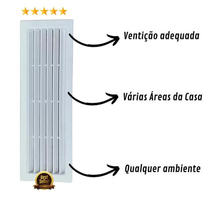 Grade Ventilação Retangular Encaixe 30x13 Exaustores - MARELAGO - Peças ...