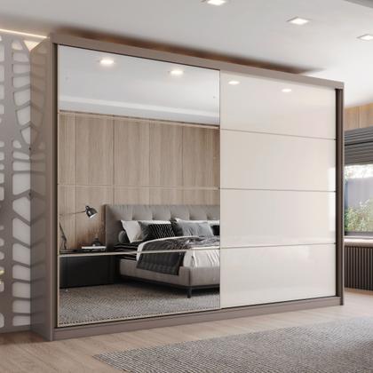 Guarda-Roupa Casal 2 Portas Deslizantes com Espelho 100% MDF Dream Off ...