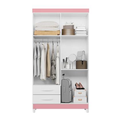 Guarda Roupa Emma 4 Portas Rosa - Mais de Casa - Guarda-Roupa ...