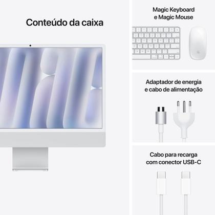 iMac Apple Tela Retina 24" 4.5K, Chip M4, CPU 8 Núcleos, GPU 8 Núcleos ...