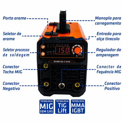 Inversor para Solda Mma Tig Lift e Mig 150a 220v Intech Machine ...