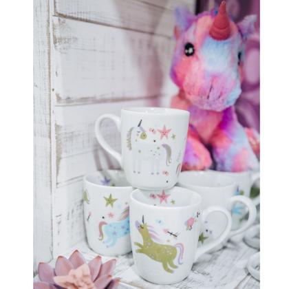 Jogo 4 Prato Sobremesa 19cm Porcelana Unicornio Infantil - Schmidt ...