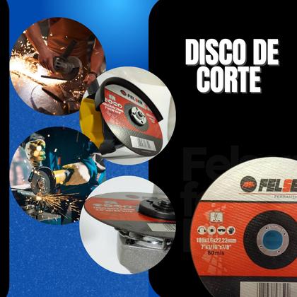 Kit 10 Discos De Corte Fino Inox ferro aço 180mm 7" polegadas ...