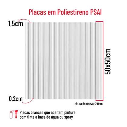 Kit 12 Placas Painel Ripado 3D Pvc Parede Revestimento Ripa ...