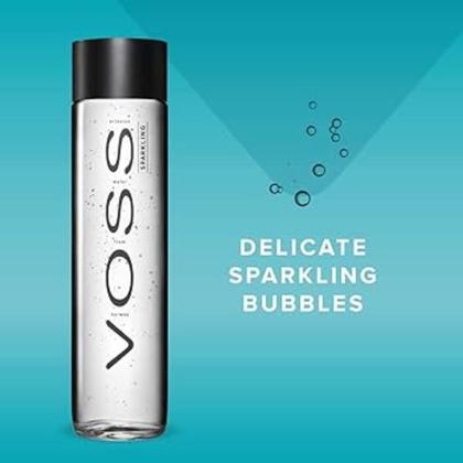 Kit 2 Garrafas Água com Gás Voss Original 375ml Vidro Mineral Premium ...
