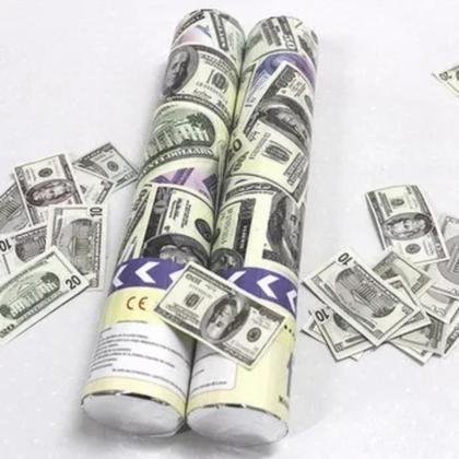 Kit 3 Lança Confete Festa Dinheiro Dollar Réveillon Carnaval - Bwx ...