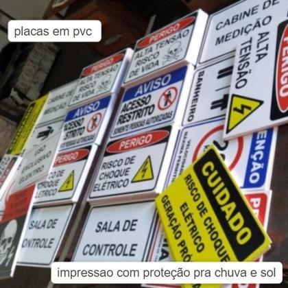 Kit 3 Placas sinalização 15x21cm EM PVC PL(416) - Tema: Lixo ...