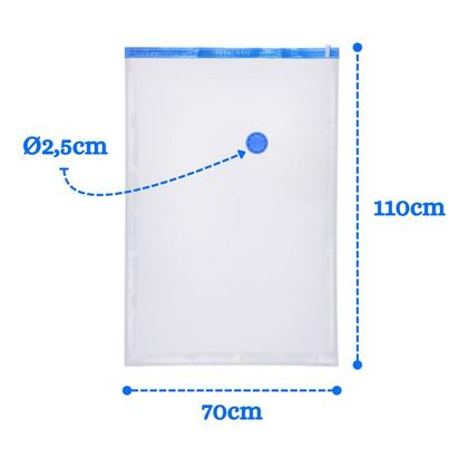 Kit 3 Sacos À Vácuo Organizador Roupas Vacuum Bag 70x110cm - Top Útil ...