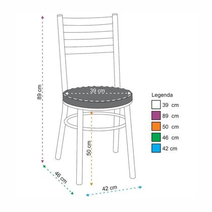 Kit 4 Cadeiras para Sala de Jantar Cc80 Debrum - TRE PARONI - Mesa de ...