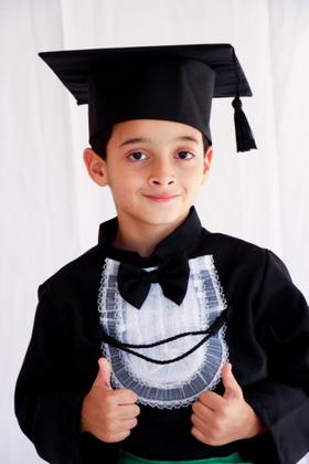 Kit beca infantil com faixa simples, capelo dobrável e canudo camurça ...