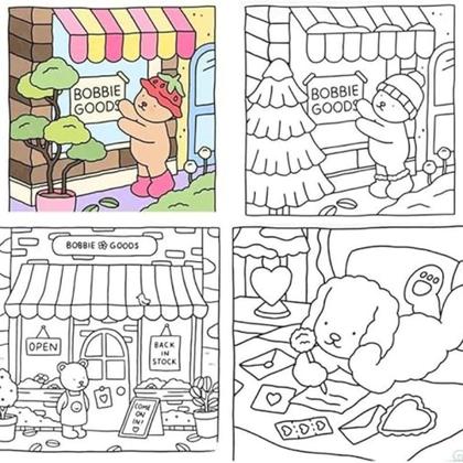 Kit Caderno Bobbie Goods para Colorir folha de 180g Holográfica Cor ...