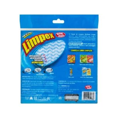Kit com 12 Pano Multiuso Limpex Bombril Azul 5 Unidades - Pano ...