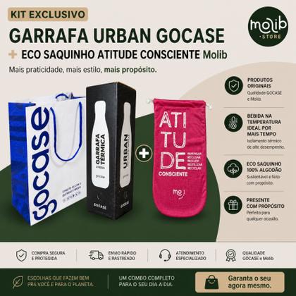 KIT Garrafa Térmica Gocase URBAN Original 500ml Estampas com Eco ...