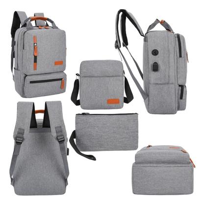 Kit Mochila + Bolsa + Bag Nylon Masculino Feminino Escolar - RealFone ...
