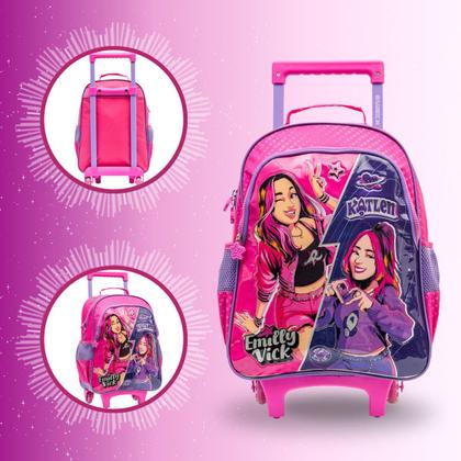 Kit Mochila Infantil Rodinhas Emilly Vick Youtuber Ketlen Os Rosa ...