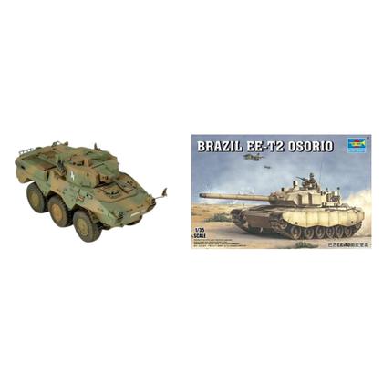 Kit Plástico Tanque Brasil EE-T1 Osório 1/35 Trumpeter 00333 - Aviões e ...