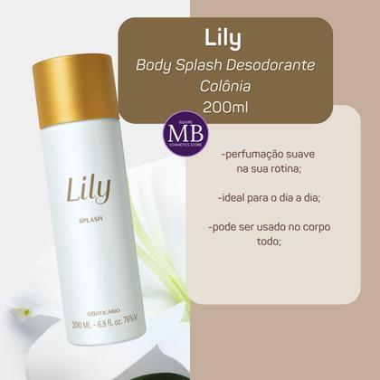 Kit Presente Perfume Body Splash Feminino Lily O Boticário - Body ...
