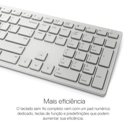 Kit Teclado e Mouse Sem Fio Dell Pro, KB3121Wt, ABNT2, Até 4.000 DPI ...