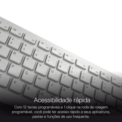 Kit Teclado e Mouse Sem Fio Dell Pro, KB3121Wt, ABNT2, Até 4.000 DPI ...