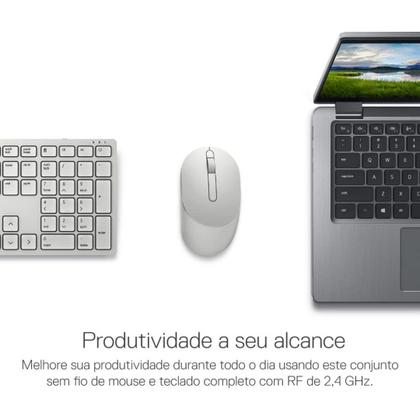 Kit Teclado e Mouse Sem Fio Dell Pro, KB3121Wt, ABNT2, Até 4.000 DPI ...