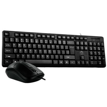 Kit Teclado E Mouse Usb C Fio Escritório Pc Notebook Preto KP-TE149 ...