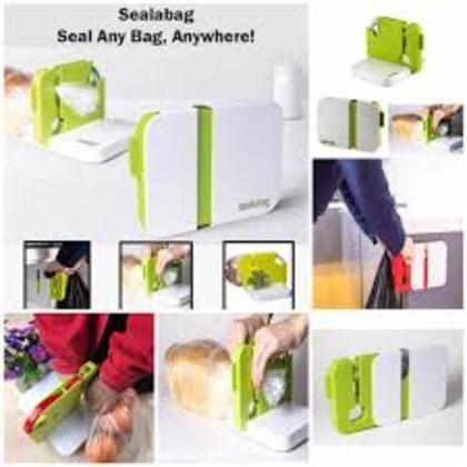 Lacradora sacolas alimentos seladora manual sacos em metal lacra guarda ...