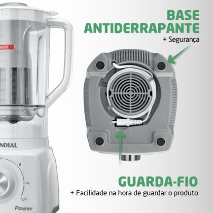Liquidificador Turbo Power Mondial 550W - L-99 FB - Liquidificador ...