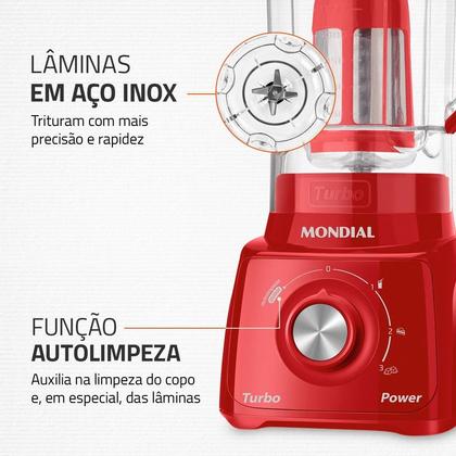Liquidificador Turbo Power Mondial 550W - L-99 FB - Liquidificador ...
