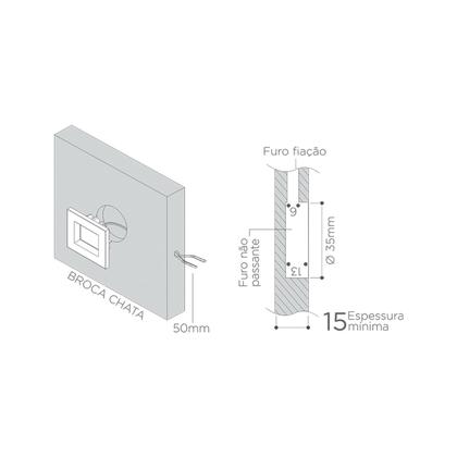 Luminária Point Pontual Retangular Cromada 6000k Branco Frio Com 4 ...