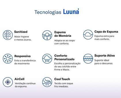 Luuna Colchão, Original Macio, Espuma e Molas Ensacadas - Cama Queen ...