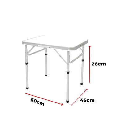 Mesa Dobrável Portátil 60x45cm Alumínio MDF Altura Regulável - OMEGA ...