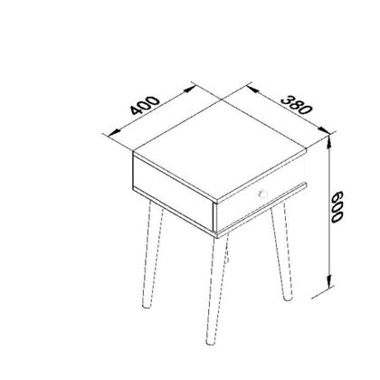 Mesa Lateral Retrô 1 Gaveta RT3072 Movelbento - Mesa de Canto / Lateral ...