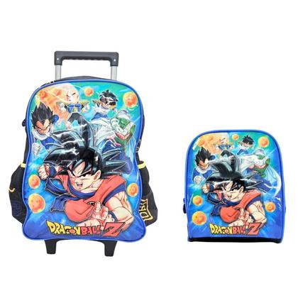 Mochila com Rodinhas + Lancheira Infantil Kit Goku Vegeta Dragon Ball Z ...