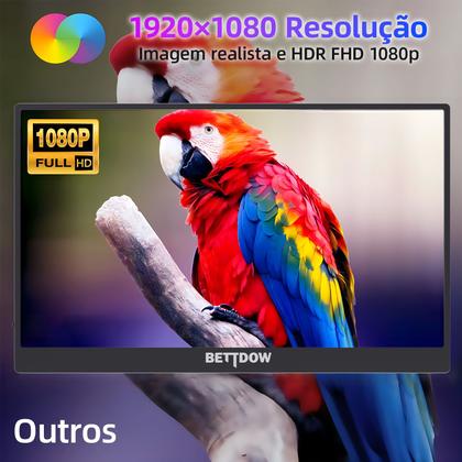 Monitor Portátil Bettdow 15.6 1080p Full Hd Ips Tela Led, Para 4k/2k ...