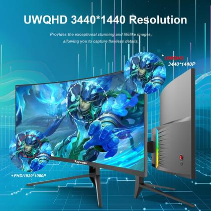 Monitor Raywego Ultrawide Curvo 34" 165 Hz UWQHD 3440x1440 - Monitor ...