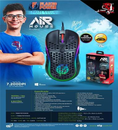 Mouse Gamer Flakes Power Air 7200DPI FLKM003 ELG - Mouse Gamer ...
