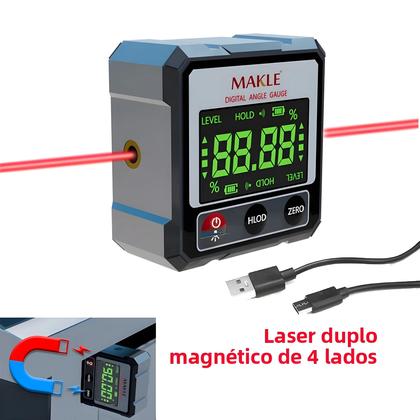 Nível Digital De Laser De Dupla Face Com Base Magnética, Inclinômetro E ...